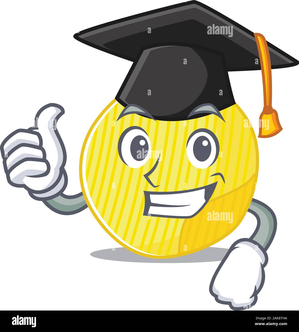 happy and proud of potato chips wearing a black Graduation hat Stock ...