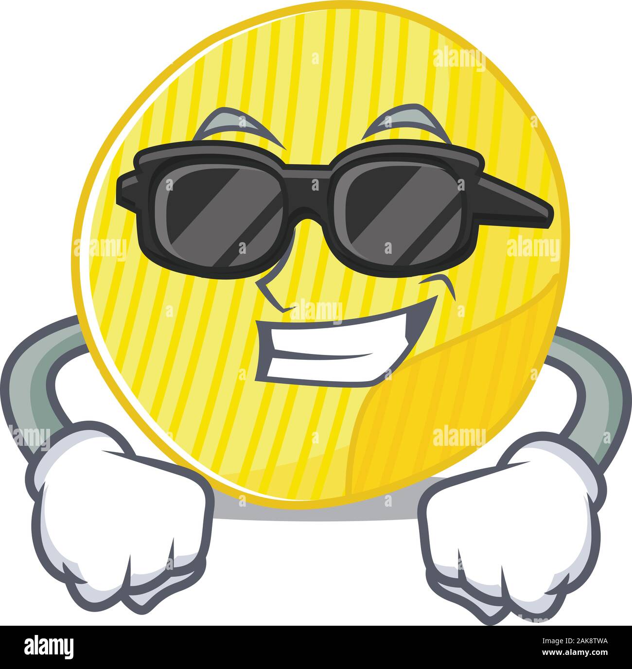 Super cool potato chips character wearing black glasses Stock Vector ...