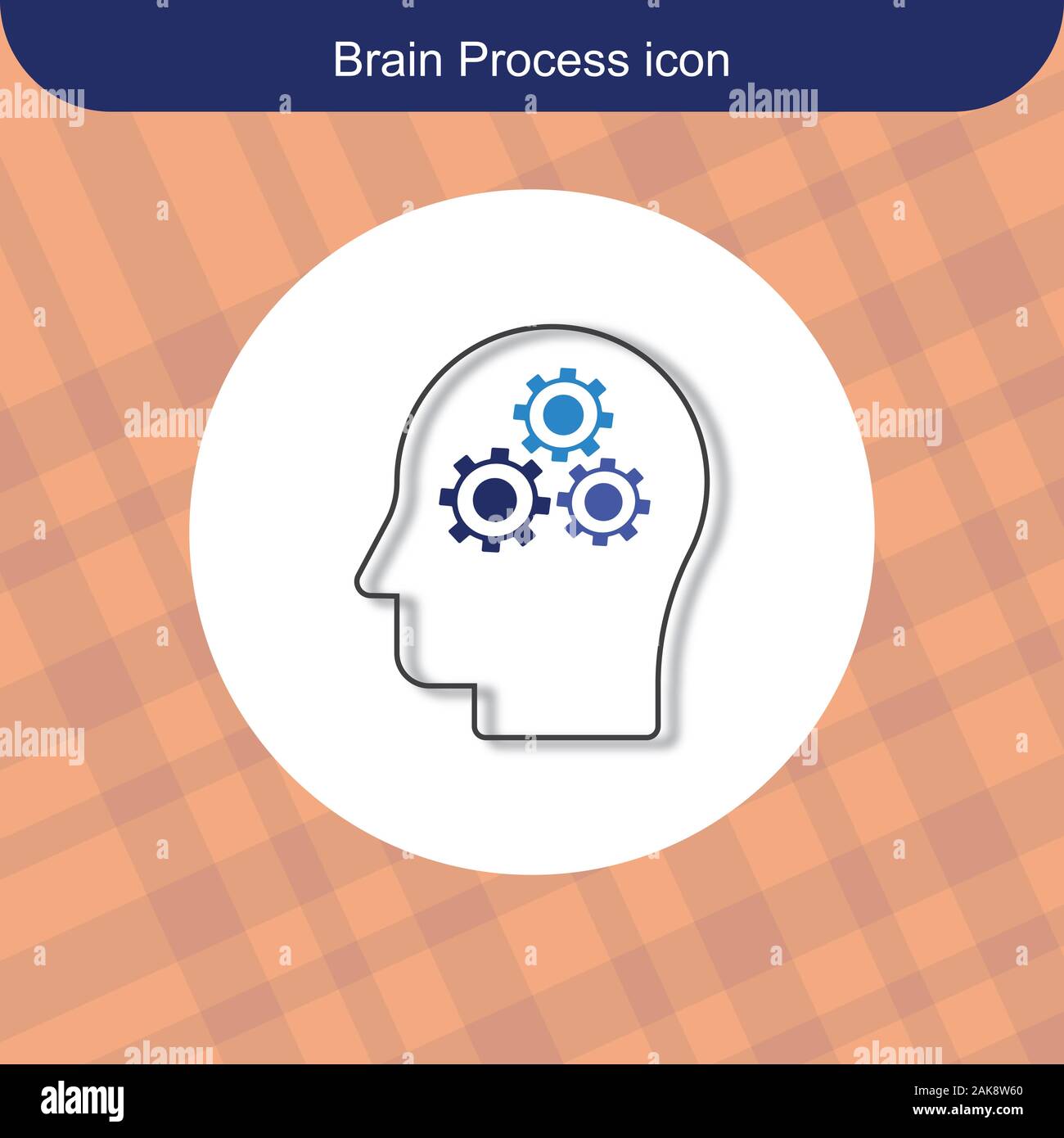 brain process icon Stock Photo - Alamy