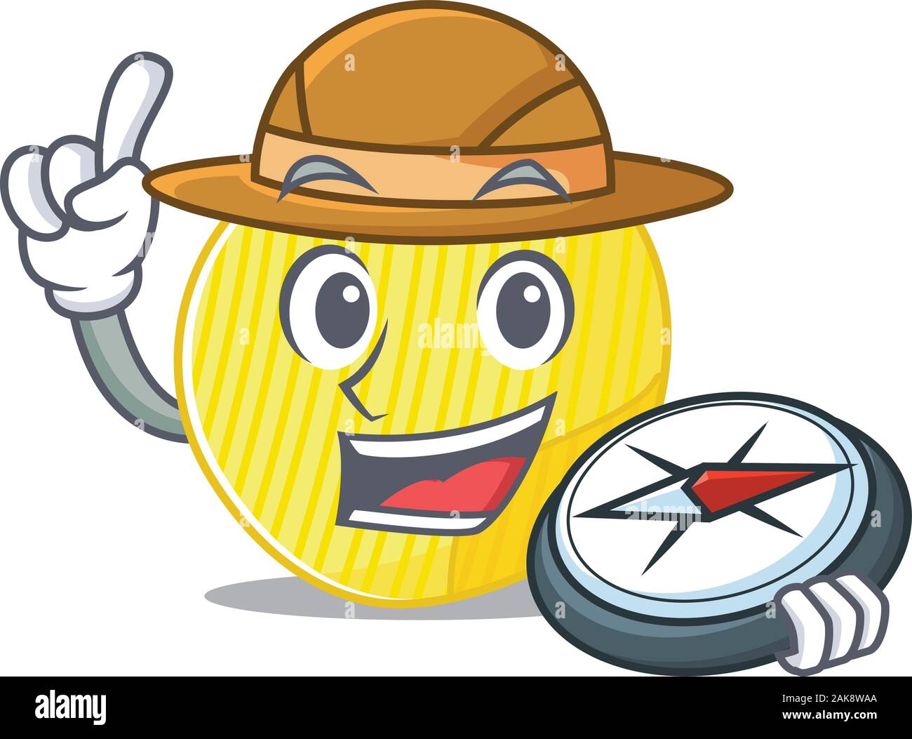 Potato chips stylized Explorer having a compass Stock Vector Image ...