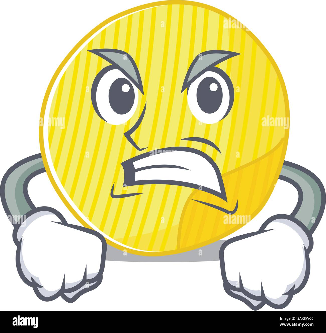 Potato chips cartoon character design having angry face Stock Vector ...