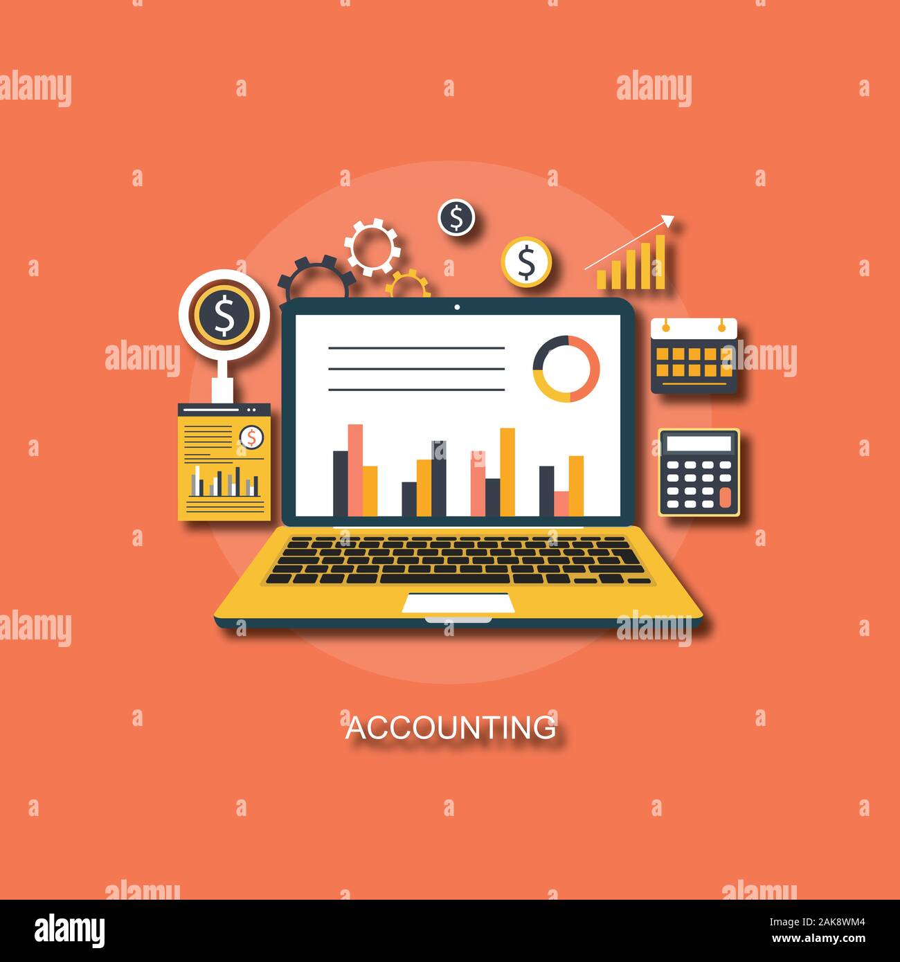 Accounting Icon, Spreadsheet icon, Revenue, Banking, Calculator ...