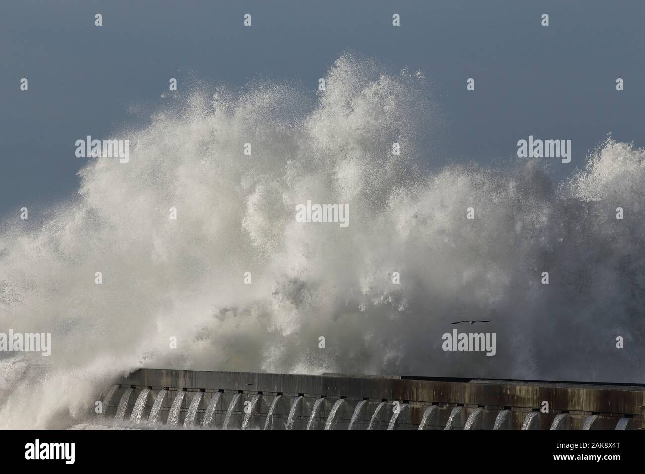 Big ocean stormy wave splash closeup Stock Photo - Alamy