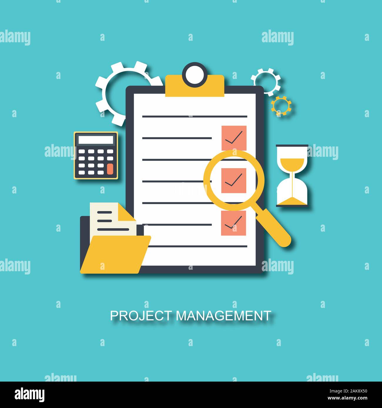 Project Management Concept Design stock illustration Stock Photo - Alamy