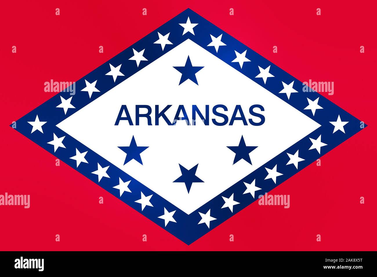 Flag of the U.S. state of Arkansas in traditional colors. Texture of ...