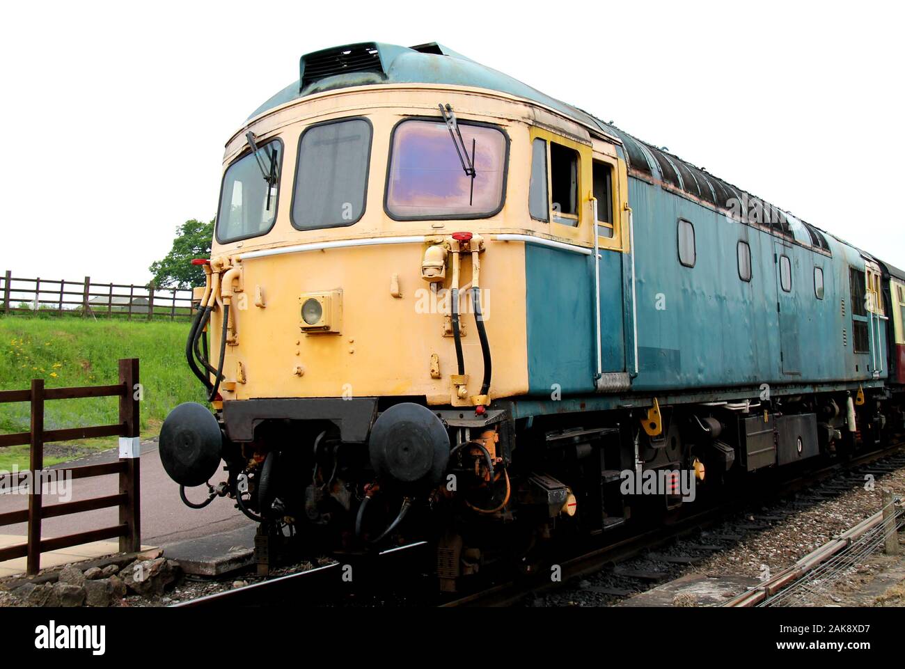 A Vintage Classic Diesel Railway Train Engine Stock Photo - Alamy