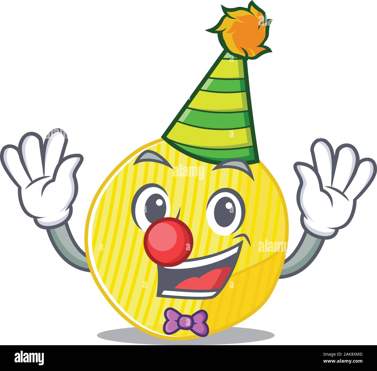 Funny Clown potato chips cartoon character mascot design Stock Vector ...