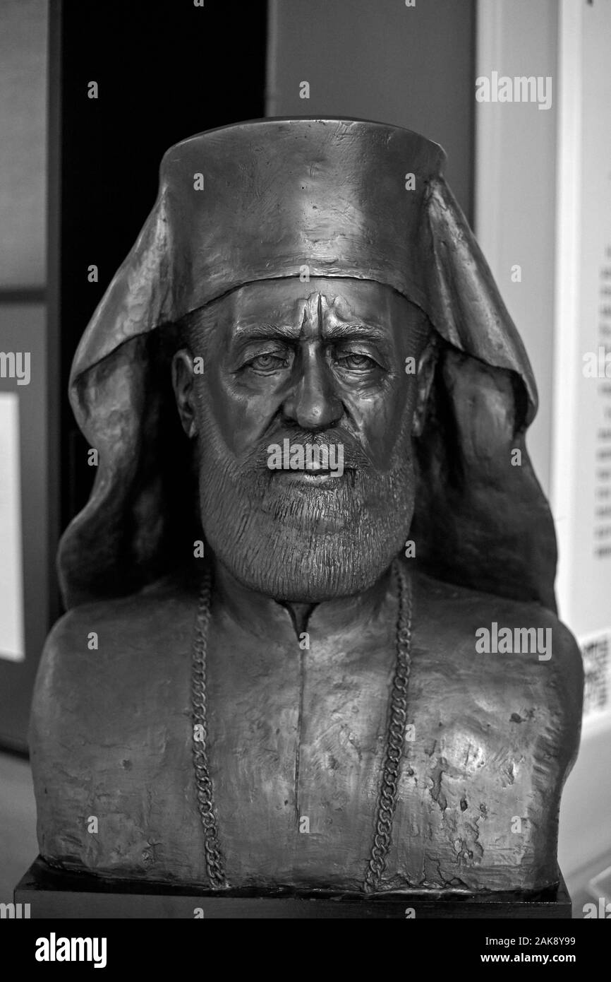statue of archbishop Makarios, Greek Cypriot clergyman and president of ...