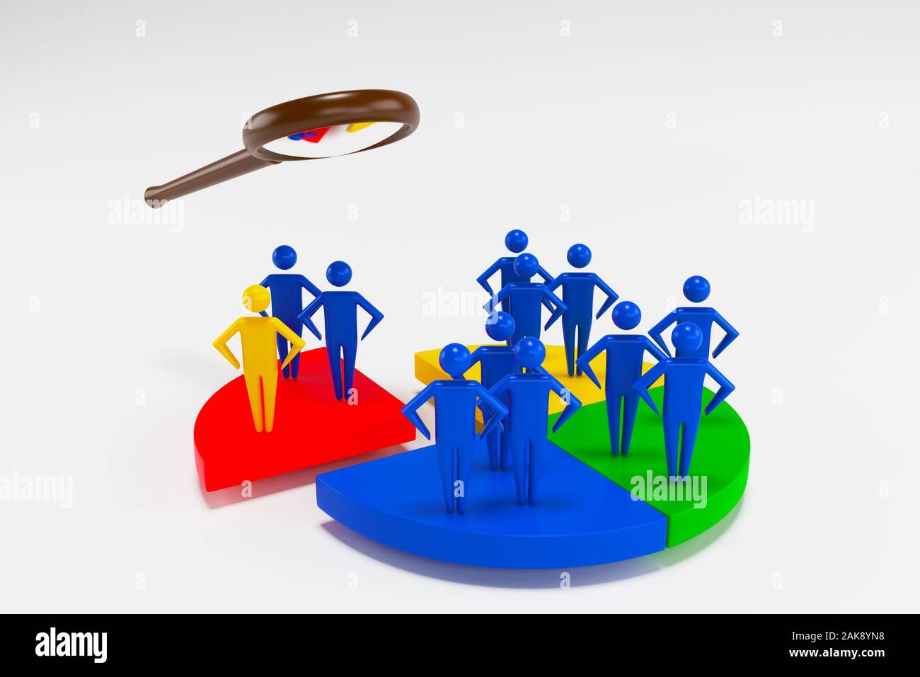 3d man with magnifying glass hi-res stock photography and images - Alamy