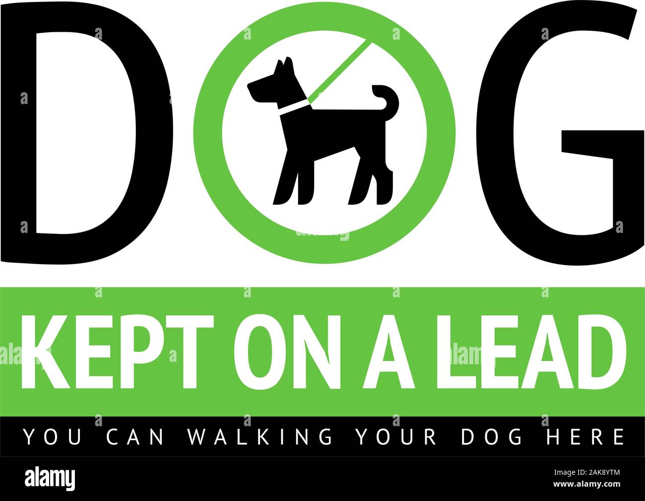Dog walking allowed, , modern label for city design Stock Vector Image ...