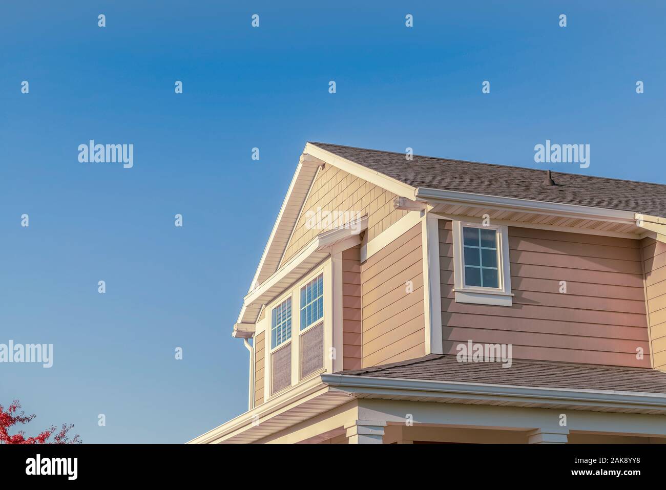 Upper floor of a small modern suburban home Stock Photo - Alamy