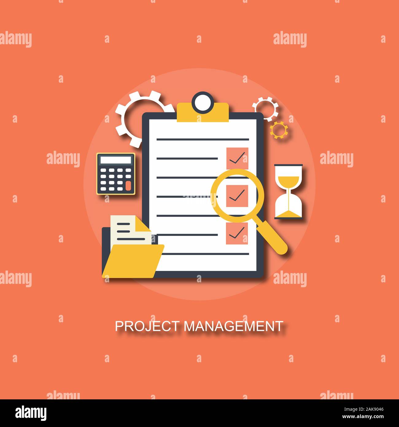 Project Management Concept Design stock illustration Stock Photo - Alamy