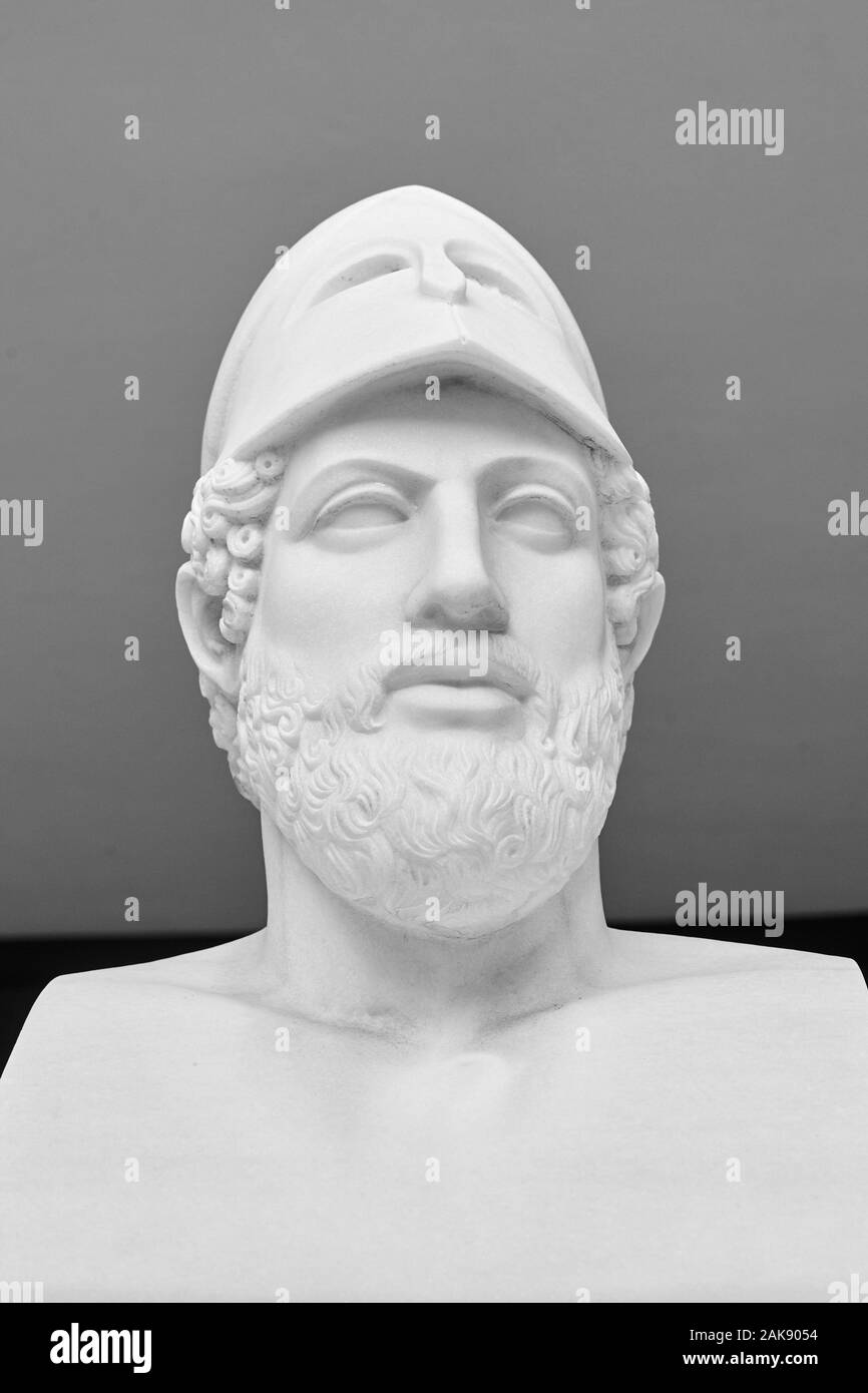 statue of Perikles prominent and influential Greek statesman Stock ...