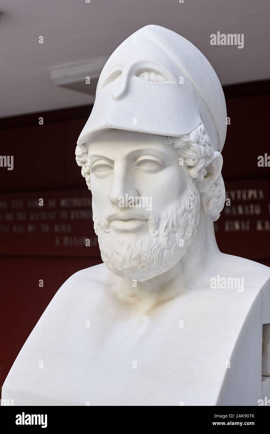 statue of Perikles prominent and influential Greek statesman Stock ...