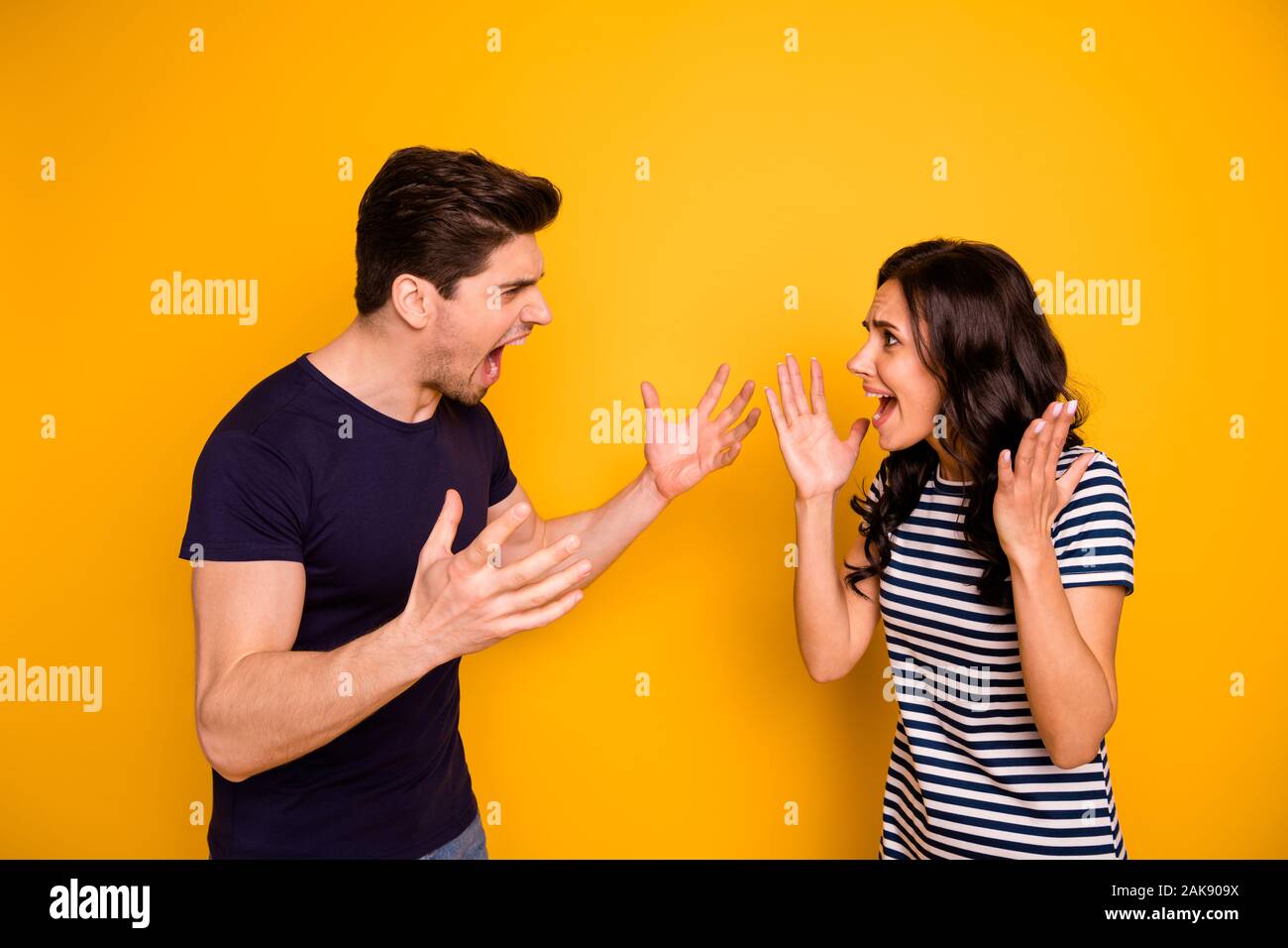 Portrait of nice attractive irritated annoyed disappointed depressed ...