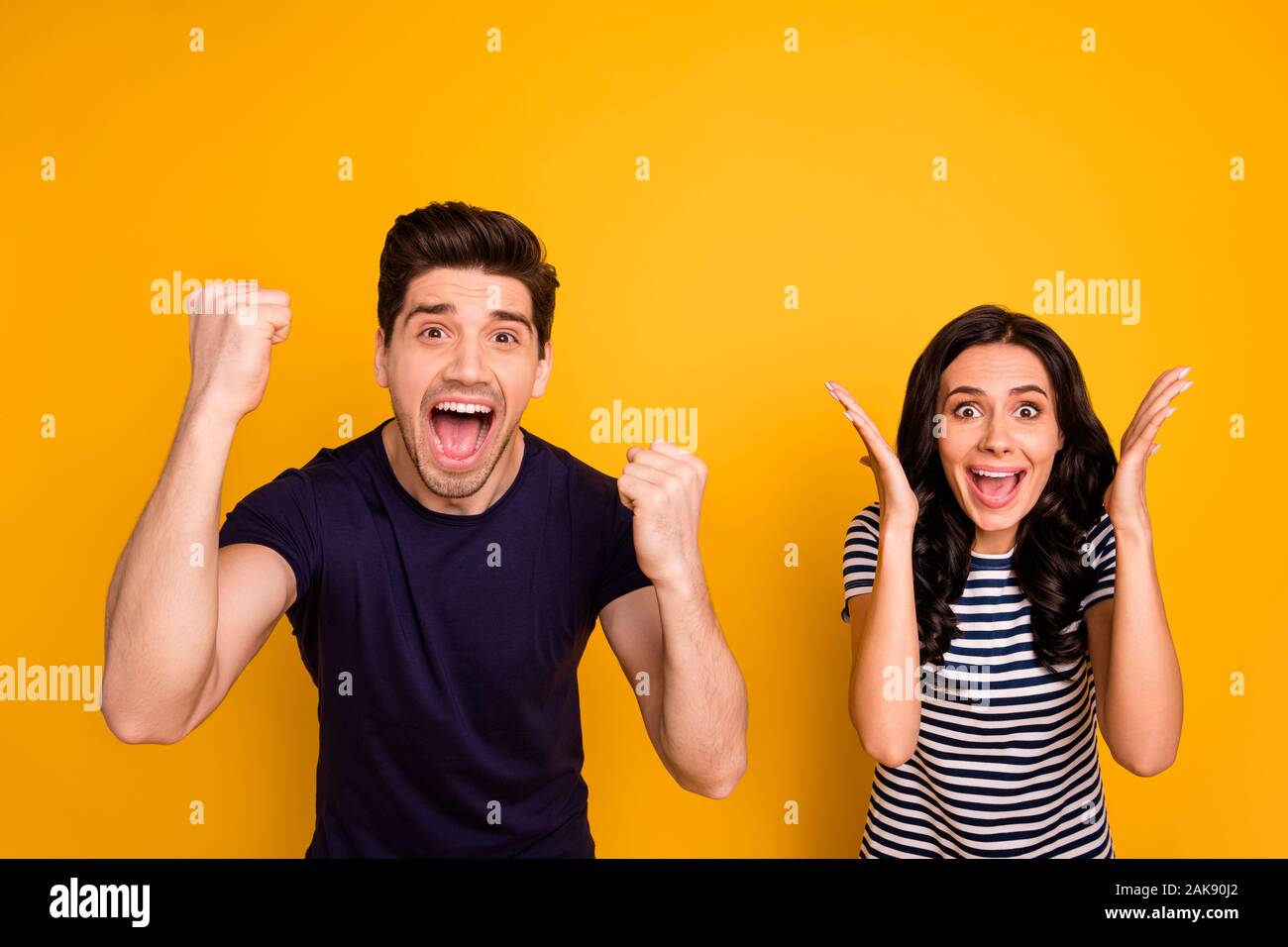 Portrait of his he her she nice attractive lovely cheerful cheery glad ...