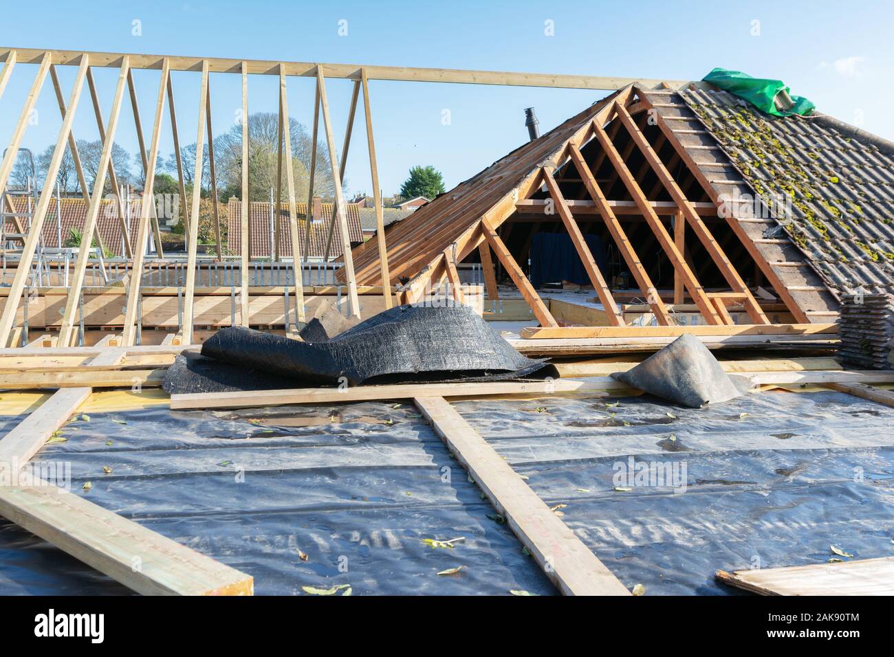 Renovation projects. Building of extension of the existing house ...