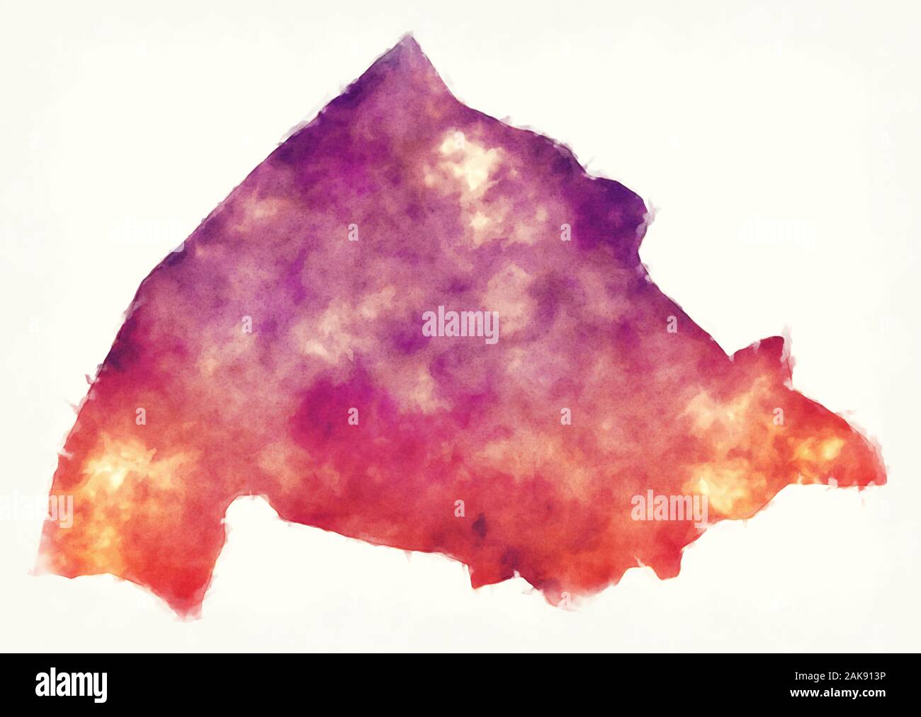 Denigomodu district watercolor map of Nauru Stock Photo - Alamy