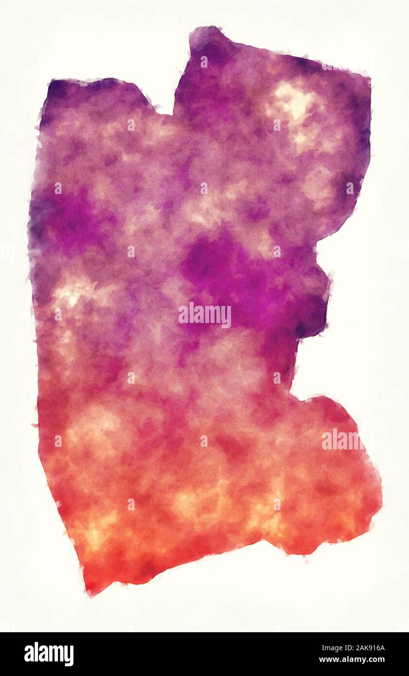 Aiwo district watercolor map of Nauru Stock Photo - Alamy