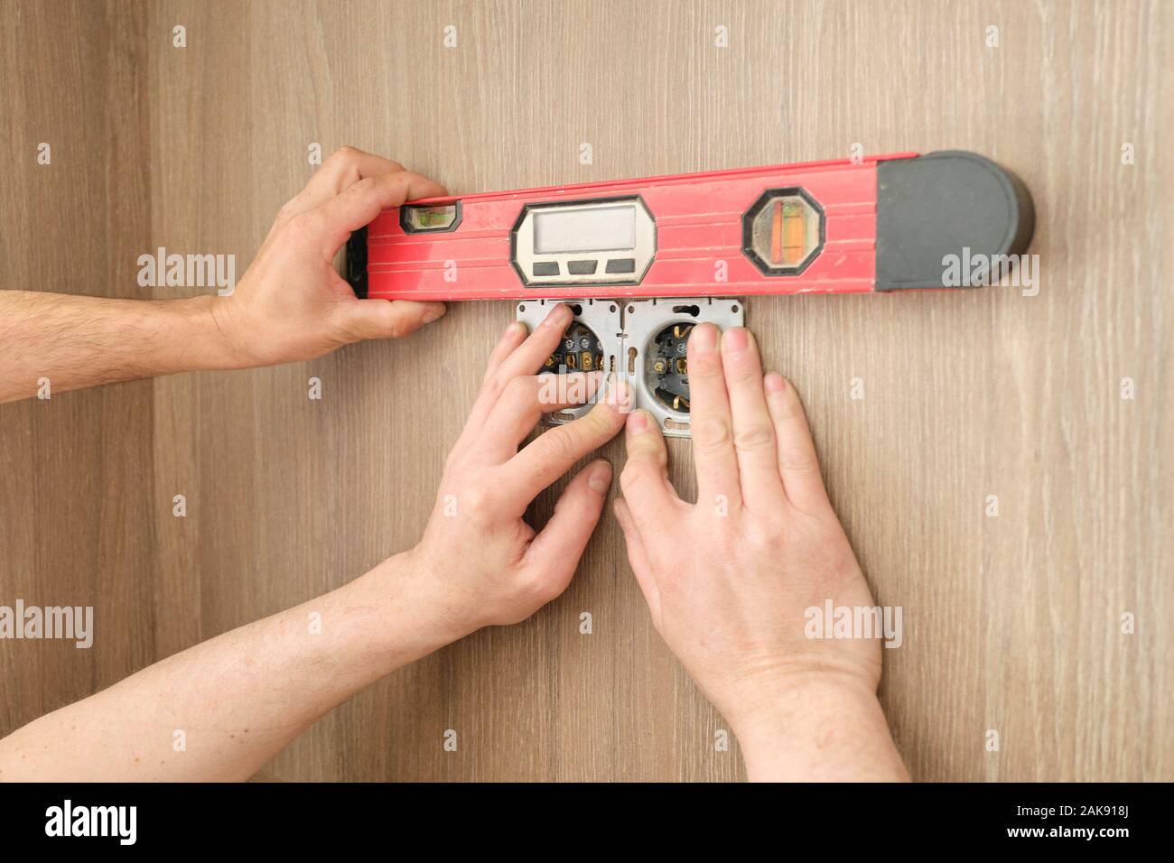 Installing electrical outlet hi-res stock photography and images - Alamy