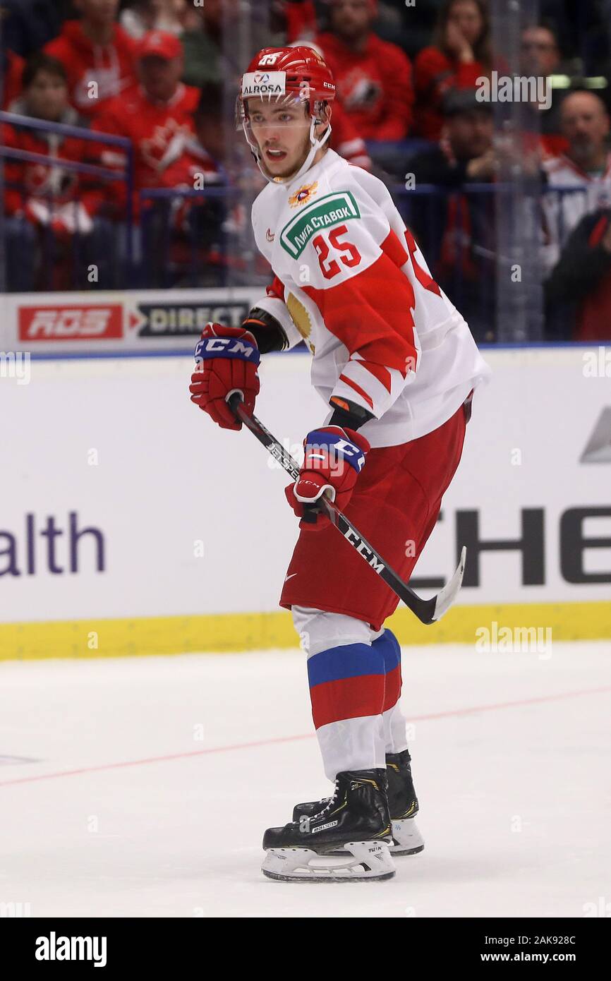 Daniil Misyul (RUS) in action during the 2020 IIHF World Junior Ice Hockey Championships final ...
