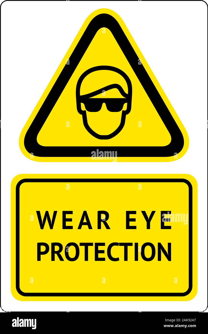 wear eye protection Stock Vector Image & Art - Alamy