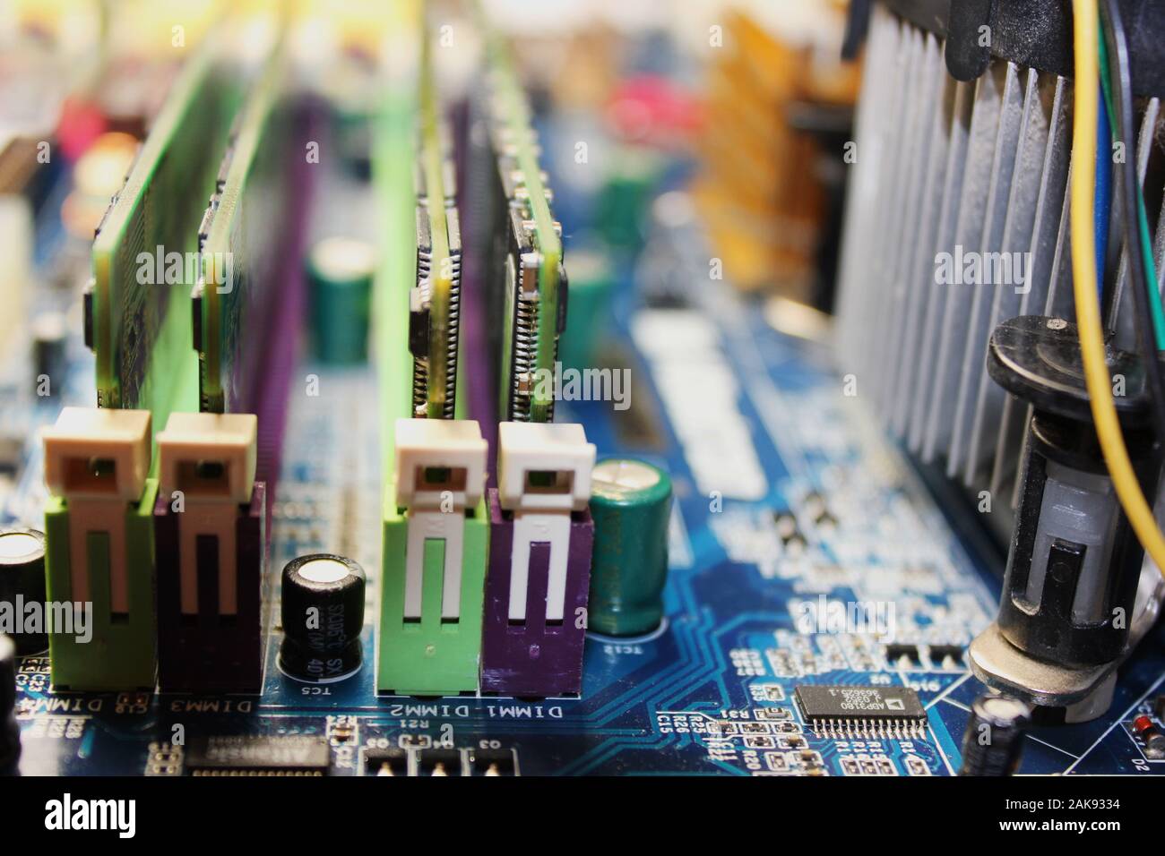 Closeup of electronic circuit board or PCB printed circuit board Stock ...