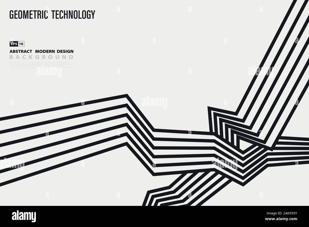 Abstract black and white pattern line design movement decoration ...