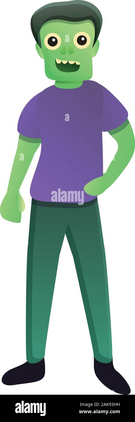 Smiling zombie icon. Cartoon of smiling zombie vector icon for web ...