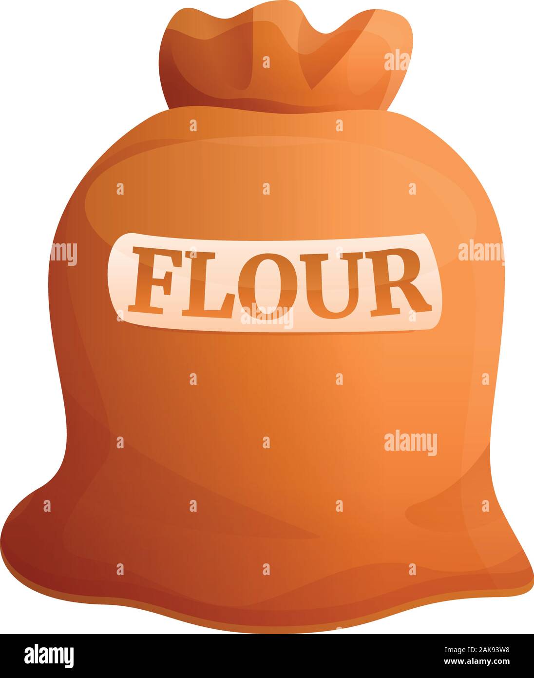 Flour sack icon. Cartoon of flour sack vector icon for web design ...