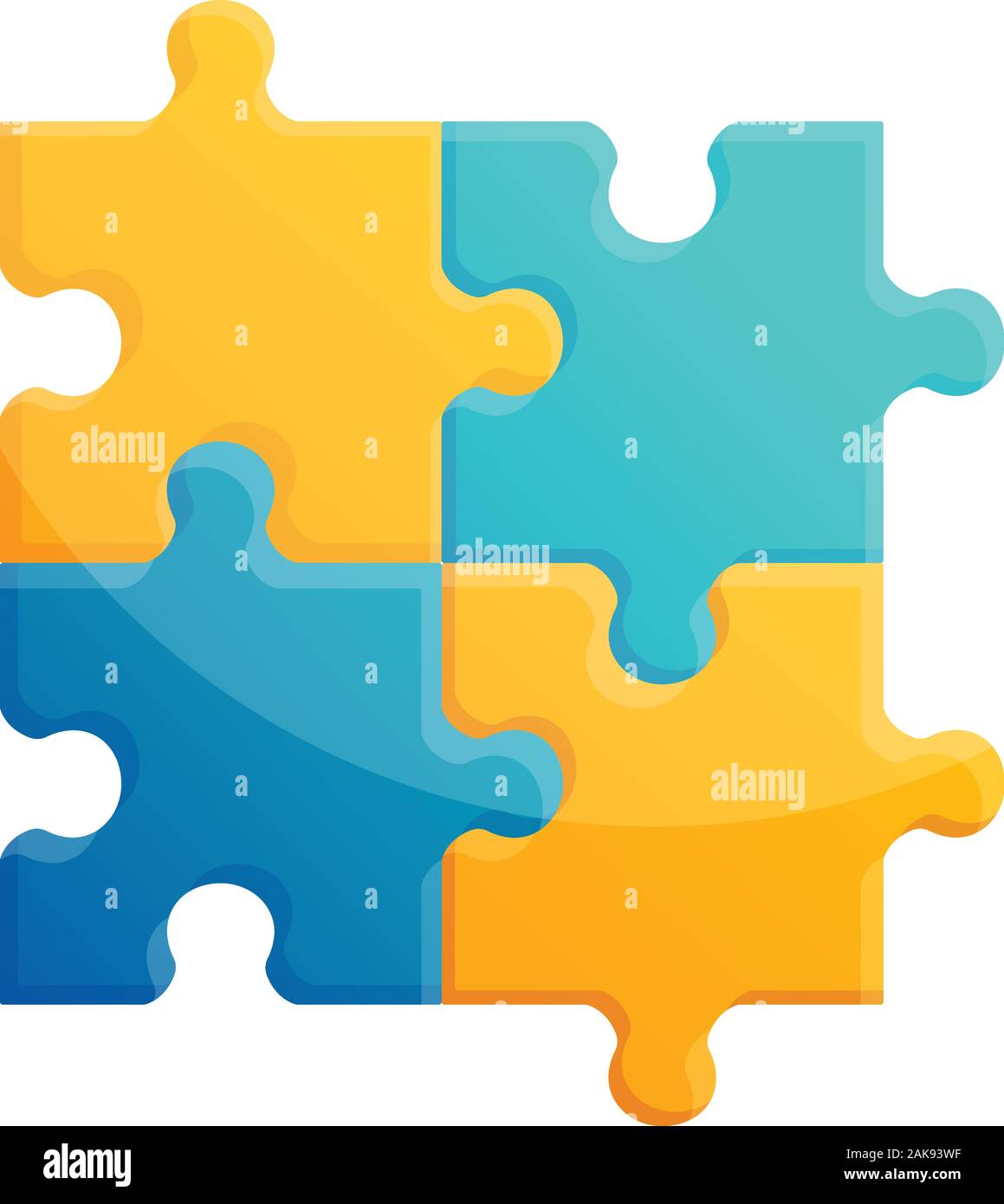 Colorful jigsaw icon. Cartoon of colorful jigsaw vector icon for web ...