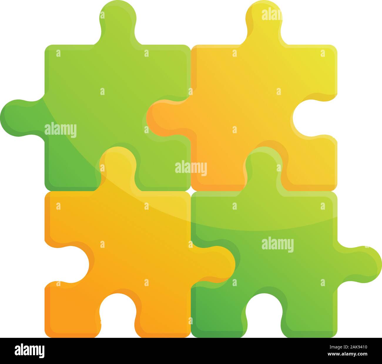 Jigsaw icon. Cartoon of jigsaw vector icon for web design isolated on ...