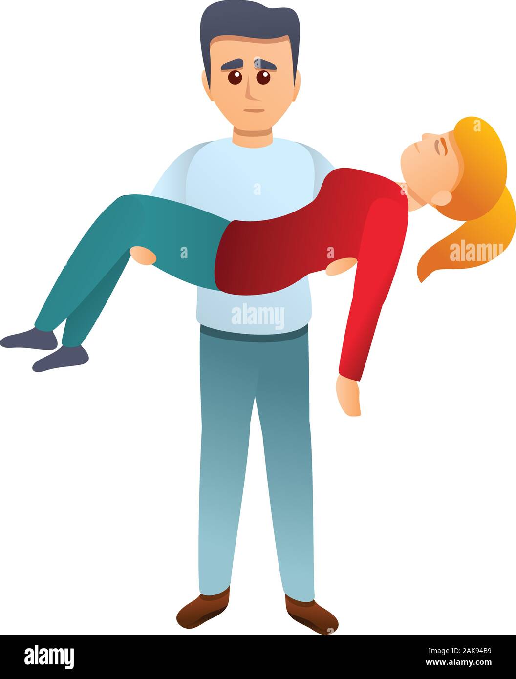 Doctor help girl icon. Cartoon of doctor help girl vector icon for web ...