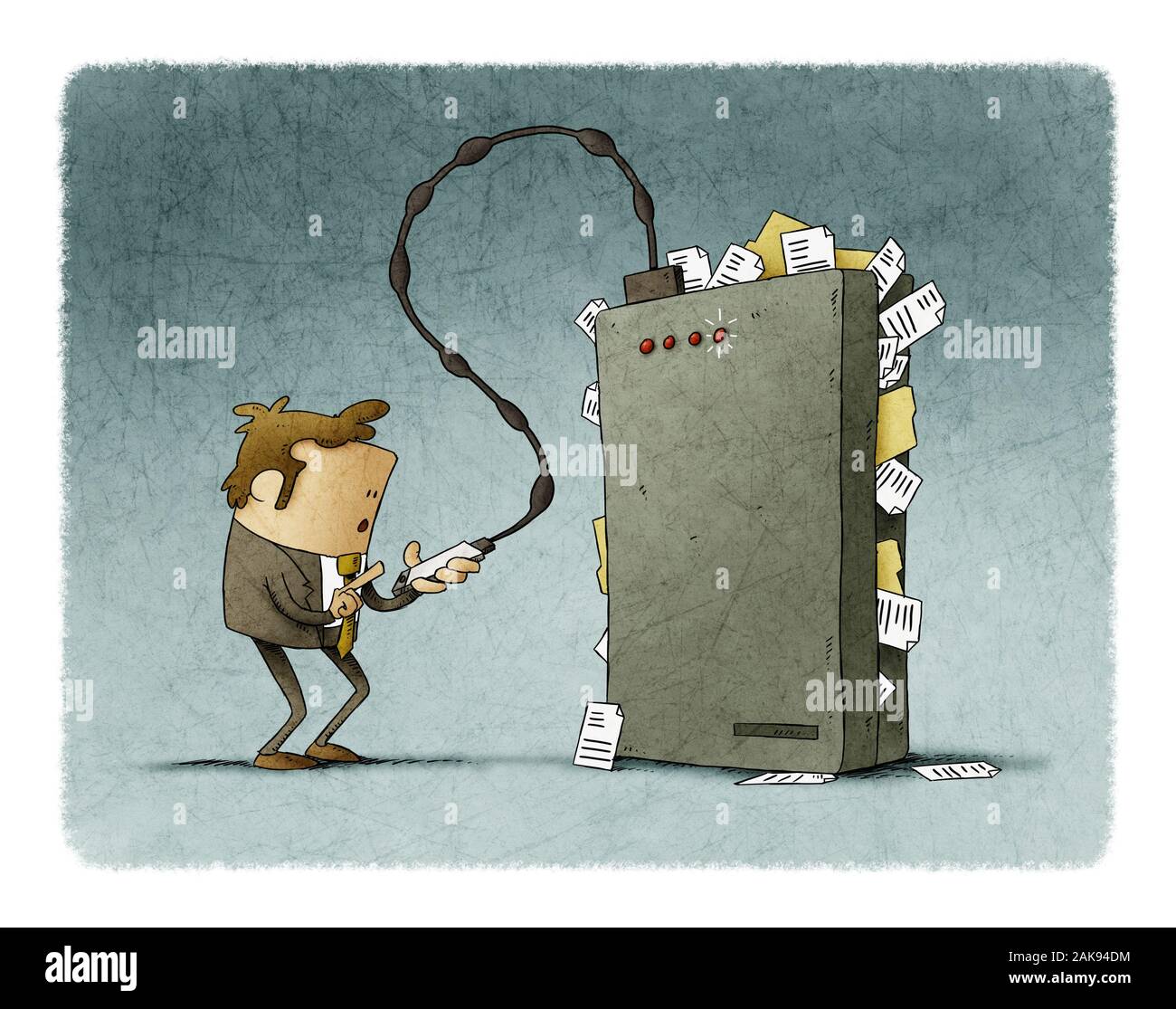 Copying cartoon hi-res stock photography and images - Alamy