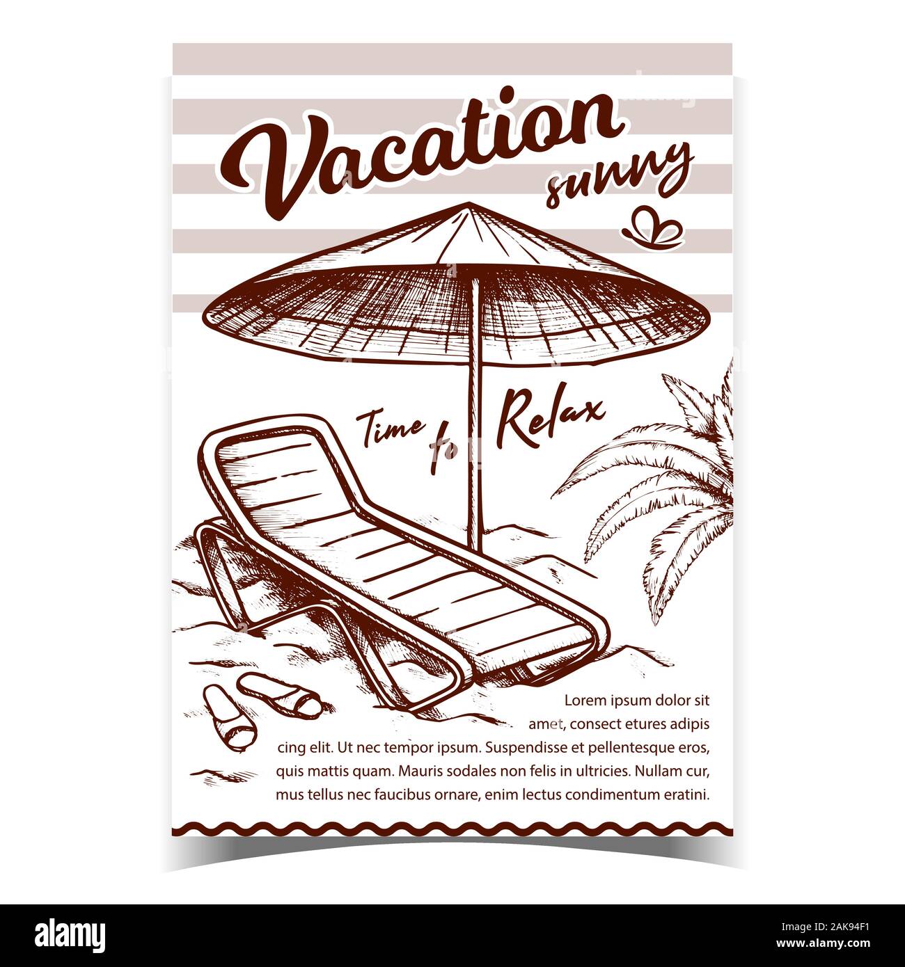 Vacation Sunny Beach Advertising Banner Vector Stock Vector Image & Art ...