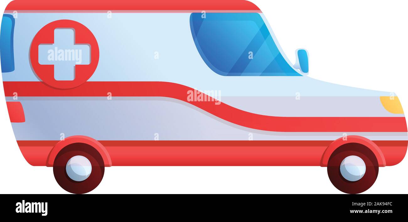 Ambulance car icon. Cartoon of ambulance car vector icon for web design ...