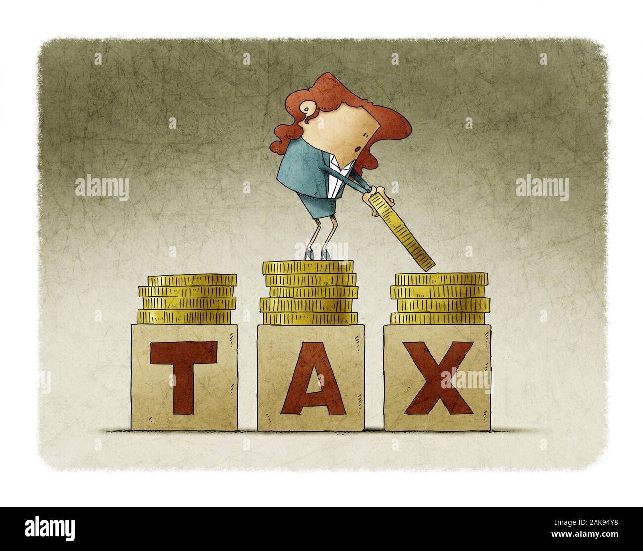 Income tax cartoon hi-res stock photography and images - Alamy