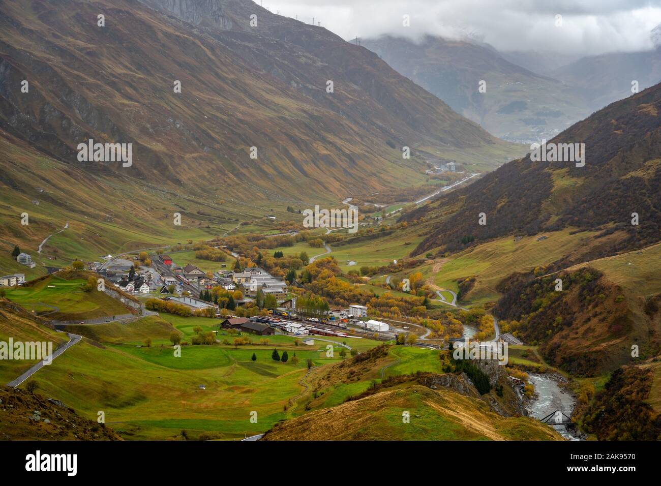 Town in the alps hi-res stock photography and images - Alamy