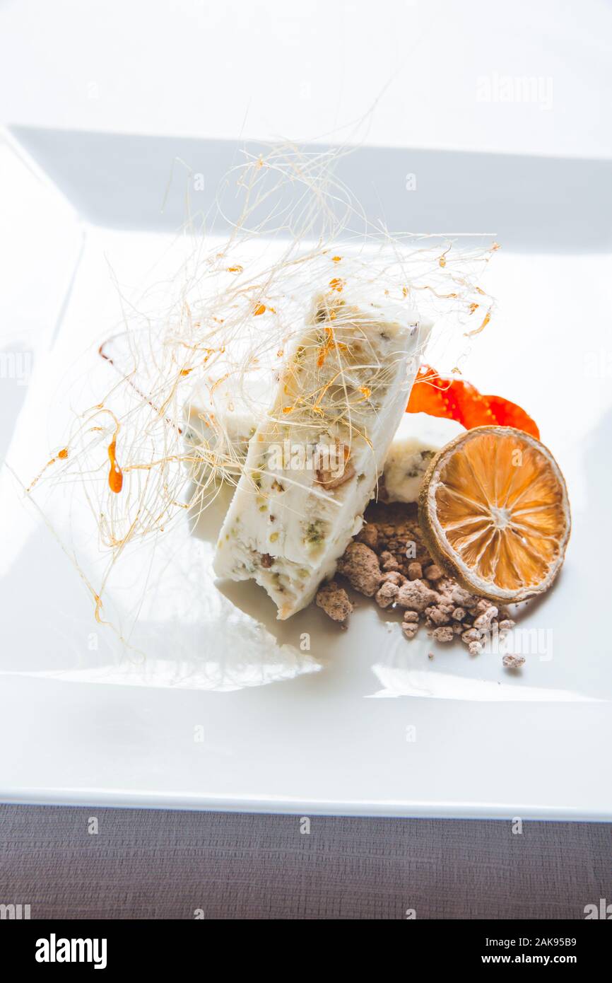 Nougat dessert hi-res stock photography and images - Alamy