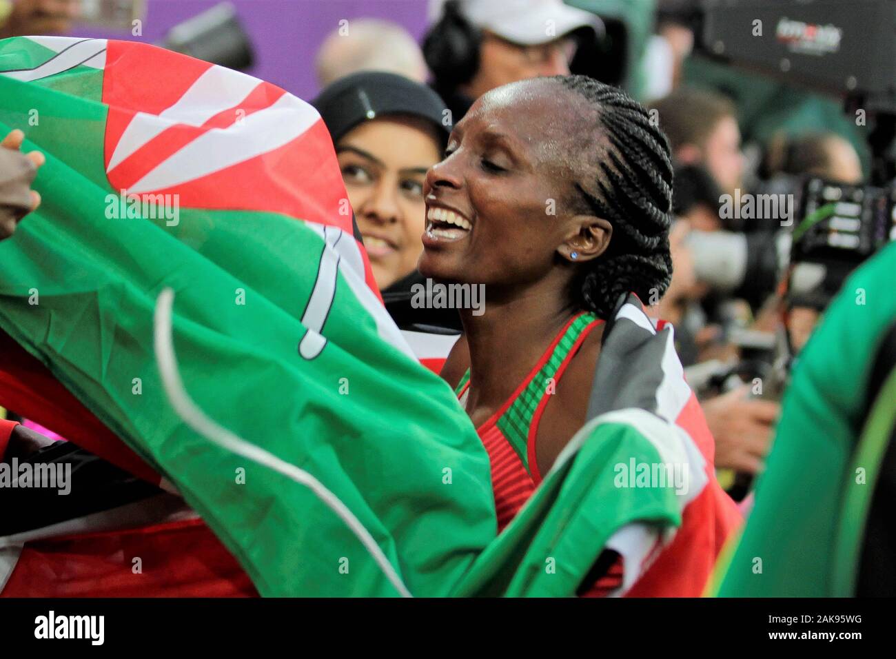 Hellen Obiri (Kenya) during the Final 5000m women of the IAAF World ...