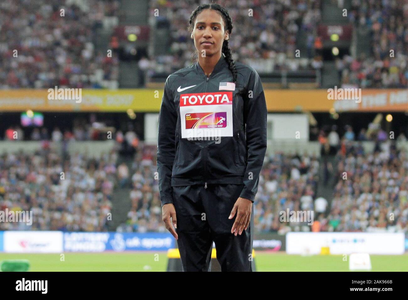 Ajee Wilson (USA) during the IAAF World Championships in Athletics ...