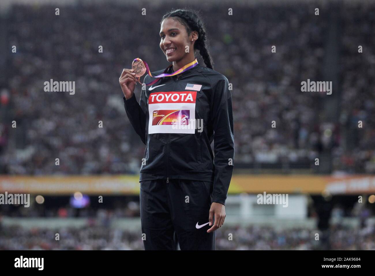 Ajee Wilson (USA) during the IAAF World Championships in Athletics ...