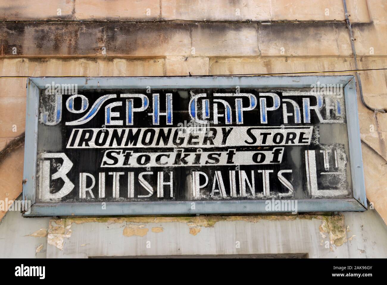 Old Shop Sign Medina Malta Stock Photo - Alamy