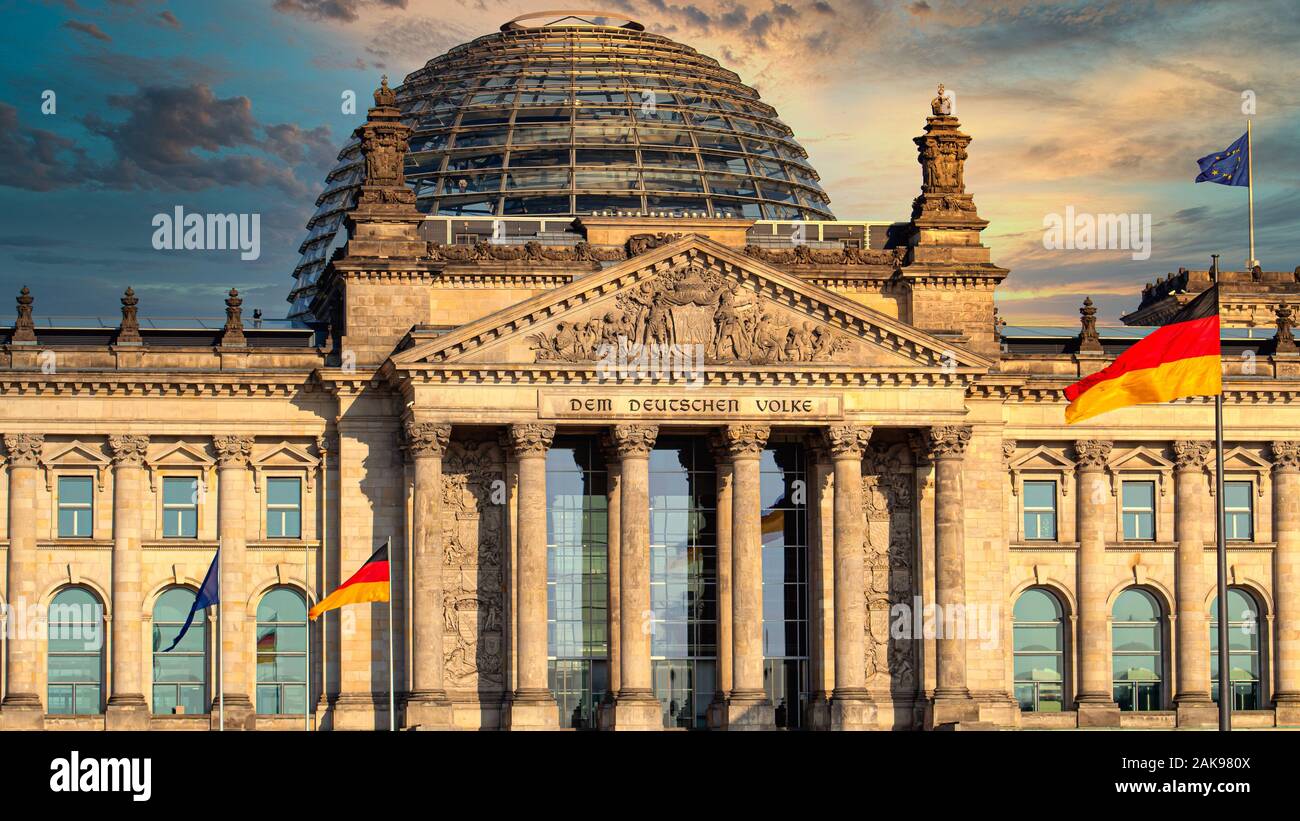 Germany berlin the reichstag seat of the german parliament hi-res stock ...