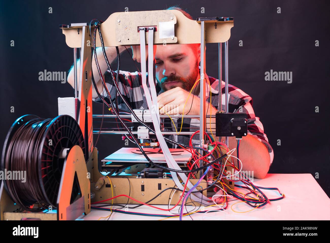 Engineer making 3d model printer hi-res stock photography and images ...