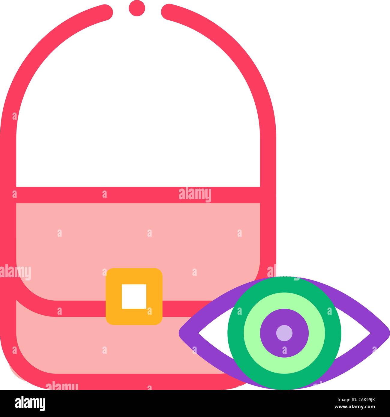 Bag Control Inspection Icon Vector Outline Illustration Stock Vector ...