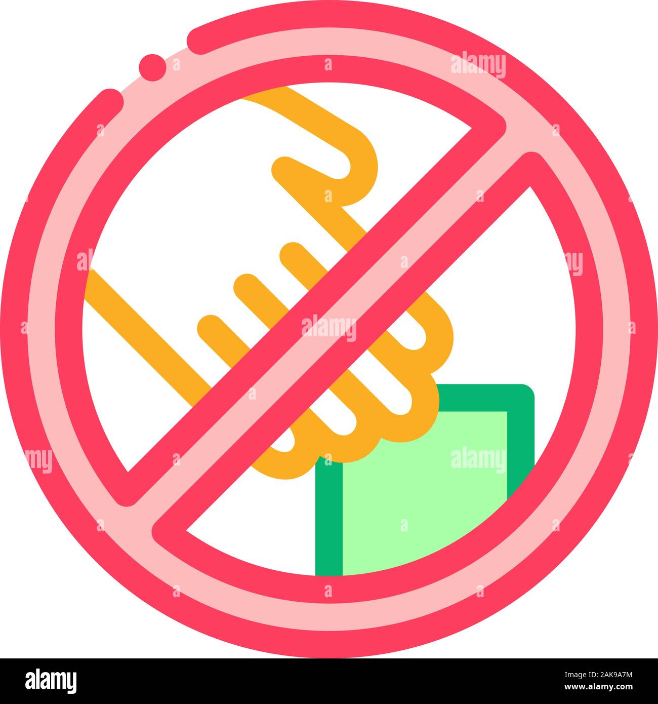 Shoplifting Prohibition Icon Vector Outline Illustration Stock Vector