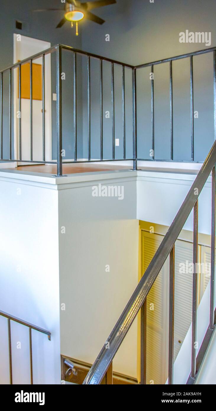 Vertical Wood floors in cozy loft clean inside Stock Photo - Alamy
