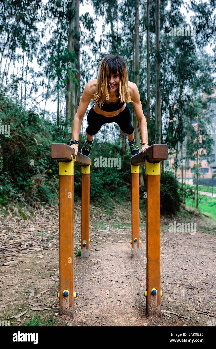 Parallel bars exercise hi-res stock photography and images - Alamy