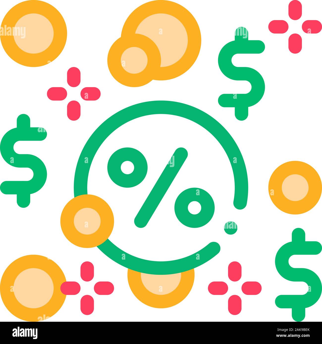 Interest-Free Loans Icon Vector Outline Illustration Stock Vector Image ...